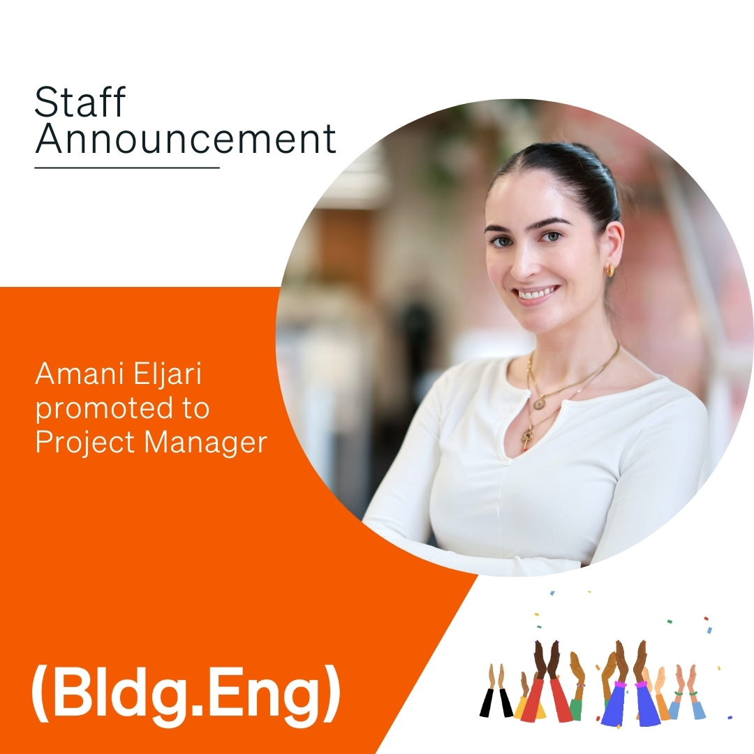 Celebrating Amani Eljari’s journey from Contract Administrator to Project Manager | Bldg Eng